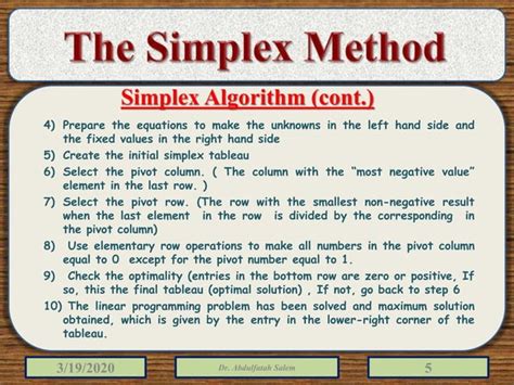 Linear Programming Simplex Method Ppt
