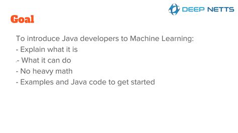 Introduction To Machine Learning For Java Developers Ppt