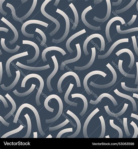 White Gradient Curved Lines Isolated On Dark Grey Vector Image