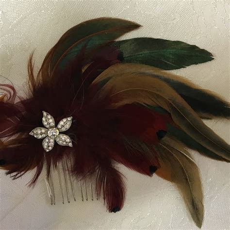 Peacock Hair Comb Etsy