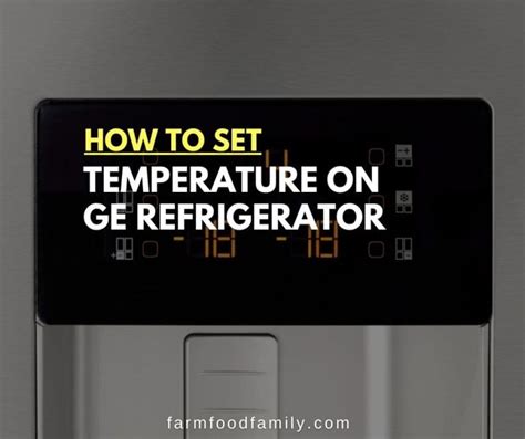 How To Set Temperature On Ge Bottom Freezer Refrigerator At James Oneill Blog