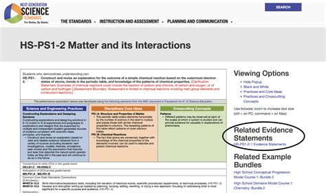 Evidence Statements Help Make Learning Visible