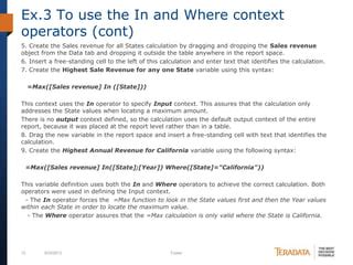 Calculation Contex In Sap Business Objects Pptx