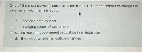 Solved One Of The Most Powerful Constraints On Managers From