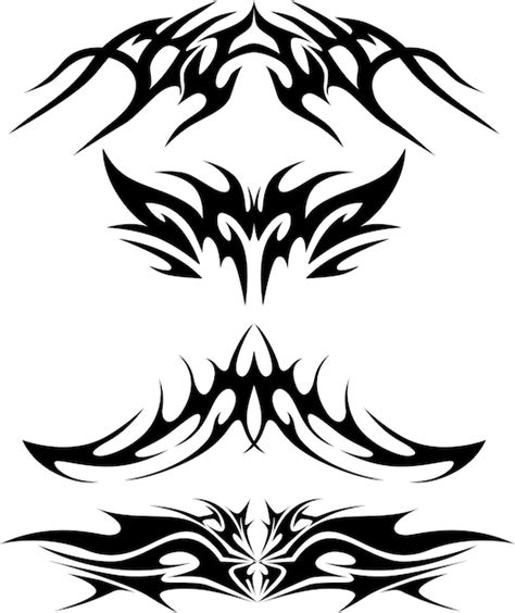 Conjunto De Tatuajes Tribales Vectoriales Vector Premium