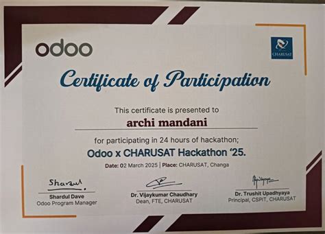 Firsthackathon Odooxcharusat Techjourney Innovation Teamwork Archi Mandani