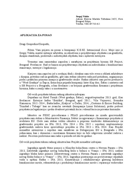 Propratno Pismo Pdf