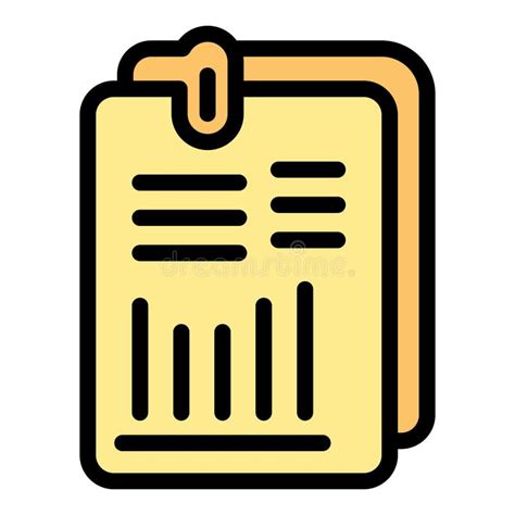 Report Document Icon Vector Flat Stock Vector Illustration Of Color