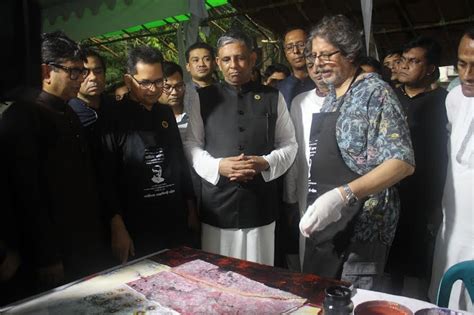 ১৫ আগস্ট হত্যাকান্ডের ওপর বঙ্গবন্ধু স্মৃতি জাদুঘর প্রাঙ্গণে আর্ট