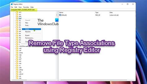 Remove File Type Associations Using Registry Editor In Windows 1110