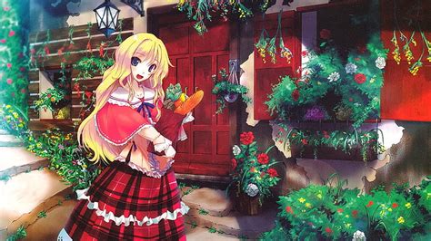 Online Crop Hd Wallpaper Anime Long Hair Plants Blonde Original Characters Anime Girls