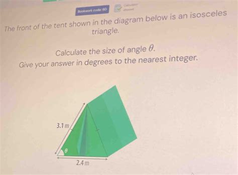 Solved Bookwark Code 6d Epered The Front Of The Tent Shown In The