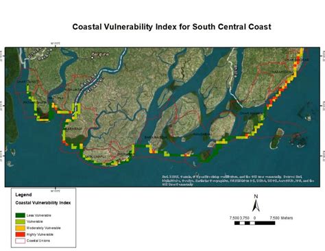 Coastal Vulnerability Index Map Along With The Parameters Distribution Map Download