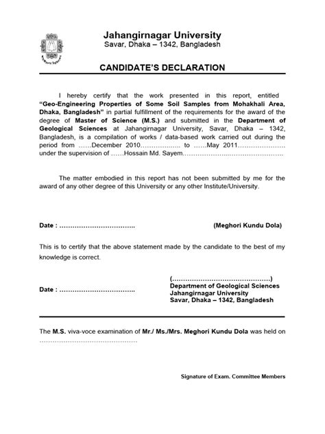 Candidates Declaration Pdf