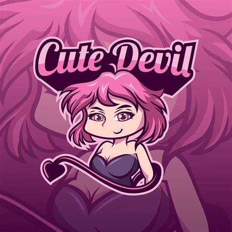 Chibi And Cute Devil Lady Mascot Or Character Design 11513231 Vector Art At Vecteezy