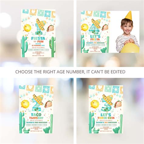 Editable Backdrop Banner Fiesta Birthday Digital Template Etsy