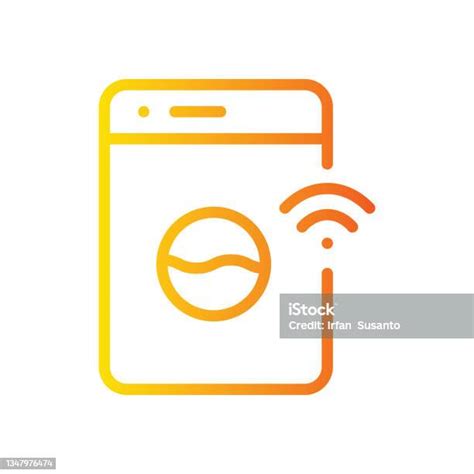 スマート洗濯機のグラデーションアイコンは白い背景に分離 アイコンのベクターアート素材や画像を多数ご用意 アイコン イラストレーション