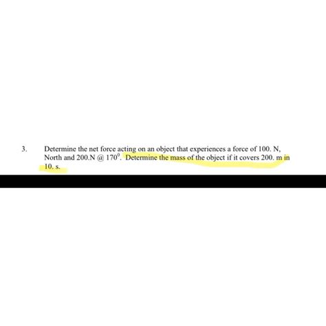 Solved Determine The Net Force Acting On An Object That Chegg