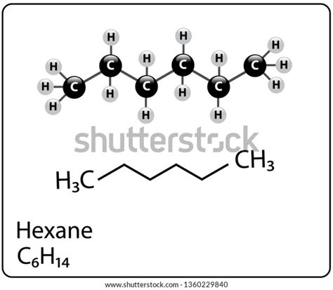 Hexane Molecule Structure Stock Vector Royalty Free Shutterstock