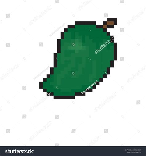 Pixel Art Mango Stock Vector Royalty Free 1365236564 Shutterstock