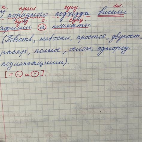 синтаксический разбор предложений у порадного подъезда висели афишы и