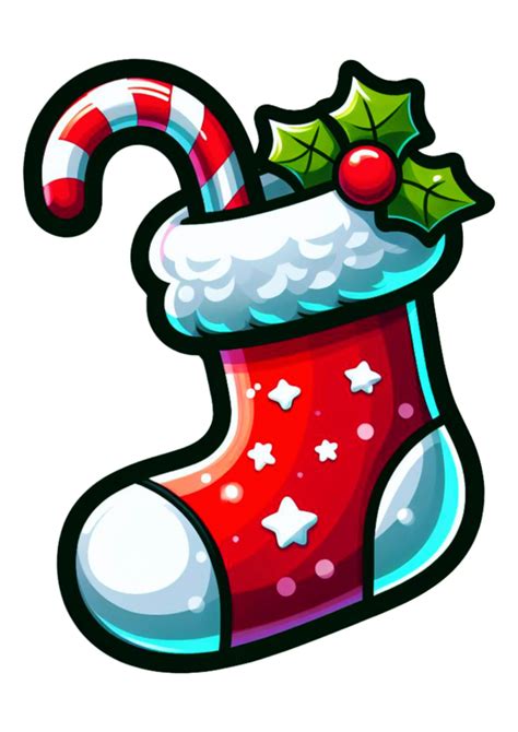 Decoração De Natal Meia Do Papai Noel Vermelha Desenho Fofinho