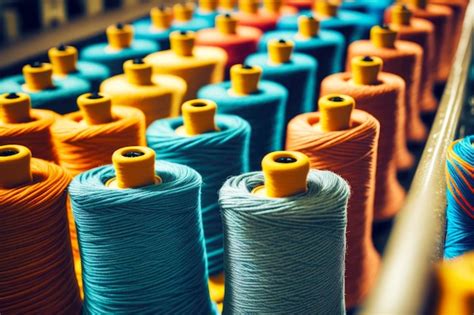 Premium Photo Coils Of Threads For Sewing Clothes In Factory Textile