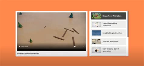 Responsive Video Playlist Using HTML CSS JavaScript