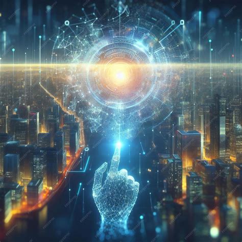 Premium Ai Image Futuristic Big Data And Ai Convergence With
