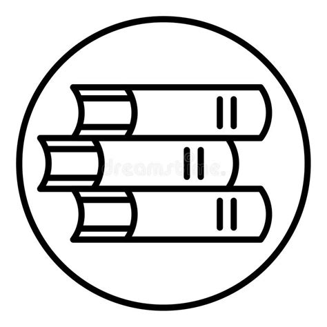 Icono De Esquema Para Biblioteca De Libros De Aprendizaje Ilustración