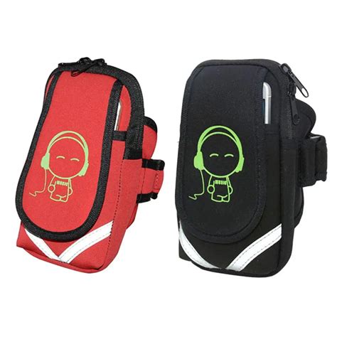 Fluorescent Watermark Running Mobile Phone Arm Bag Sports Arm Bag
