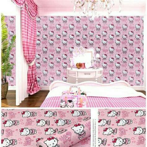 Hello Kitty And Bricks Pvc Wallpaper Shopee Philippines