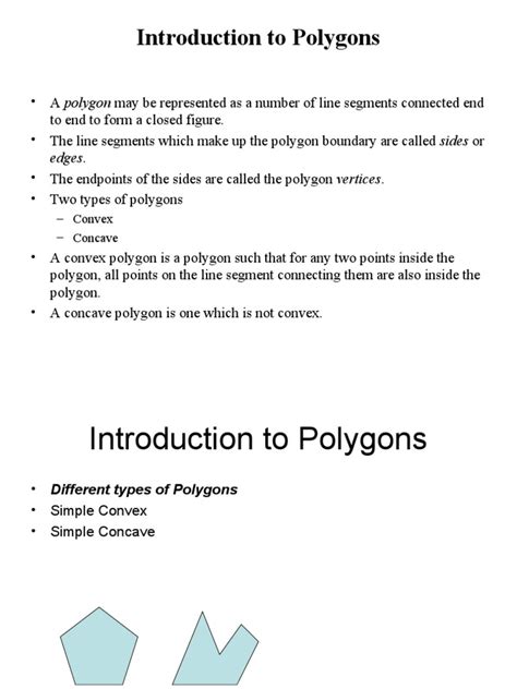 Introduction To Polygons Edges Pdf Polygon Vertex Geometry