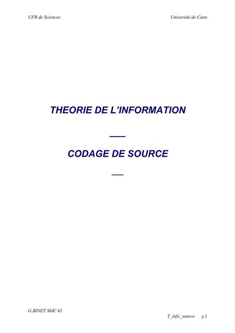 Codage De Source