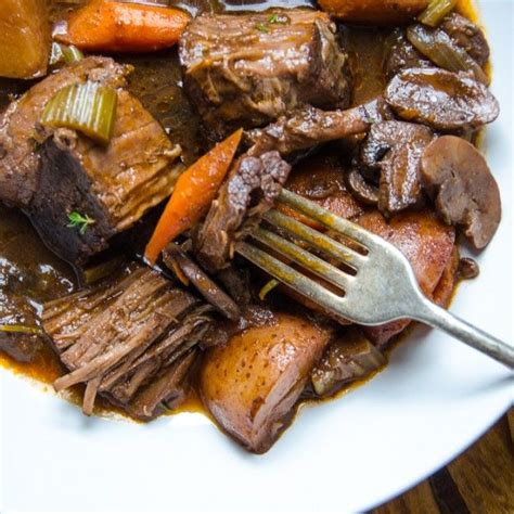 Easy Dutch Oven Pot Roast With Rich Wine Porcini Sauce Recipe Pot