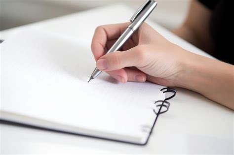 Premium Ai Image Handwriting In A Notebook