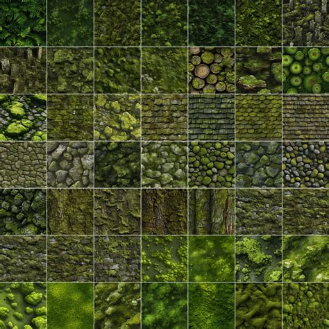 Artstation 100 Procreate Moss Textures Forest Moss Procreate