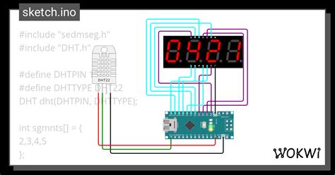 7segment Wokwi Esp32 Stm32 Arduino Simulator