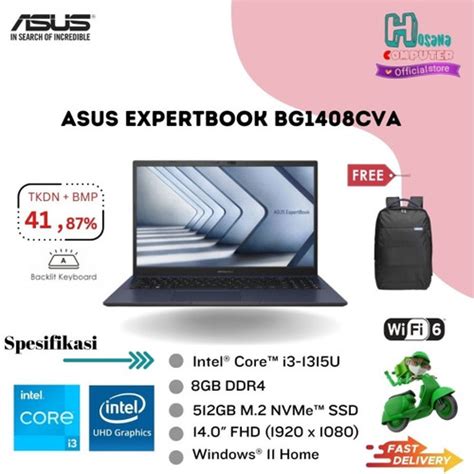 Promo Laptop Asus Expertbook Bg Cva I U Gb Gb Ssd Fhd Win Cicil X