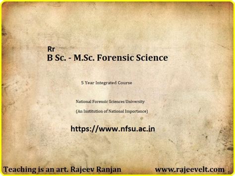 Bsc Msc Forensic Science Nfsu School Education Solutions