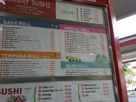 Menu At Yummy Sushi Restaurant Minden
