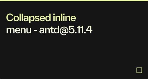 Collapsed Inline Menu Antd 5 11 4 Codesandbox