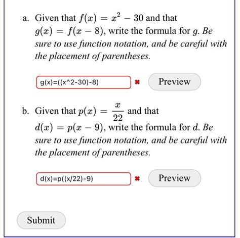 Solved 2 A Given That F X X² 30 And That G X F X