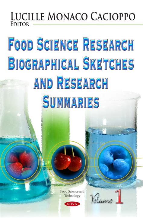 Food Science Research Biographical Sketches And Research Summaries