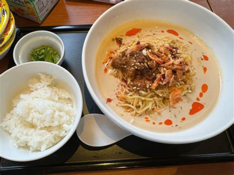 『冷やし豆乳担々麺ミニごはん付き1580円』デニーズ 蘇我店のレビュー ラーメンデータベース