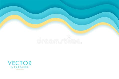 Cover Header Card With Wavy Wave Curve Shape Background Template Design With White Space