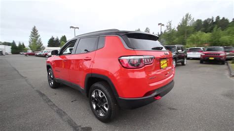 2017 Jeep Compass Trailhawk 4x4 Spitfire Orange Clear Coat Ht636225 Redmond Seattle