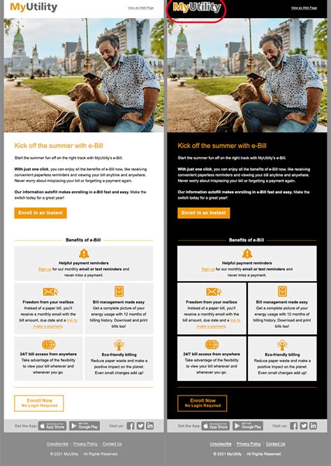 Dark Mode Email Best Practices For Energy Utilities Questline Digital