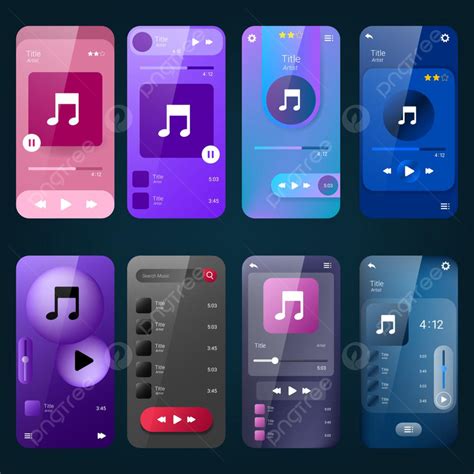 음악 플레이어 사용자 인터페이스 스마트 폰 죽 화 Png 일러스트 및 벡터 에 대한 무료 다운로드 Pngtree