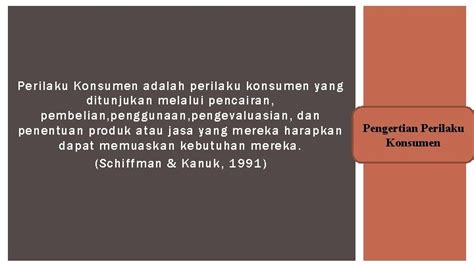 KELOMPOK PASAR KONSUMEN PERILAKU PEMBELIAN KONSUMEN Pokok